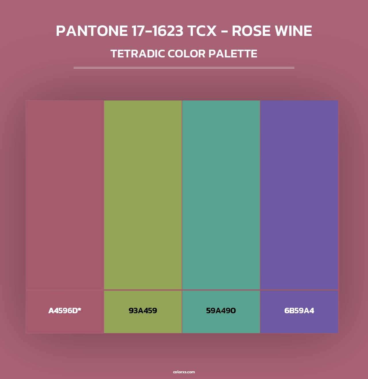 PANTONE 17-1623 TCX - Rose Wine color palettes - colorxs.com