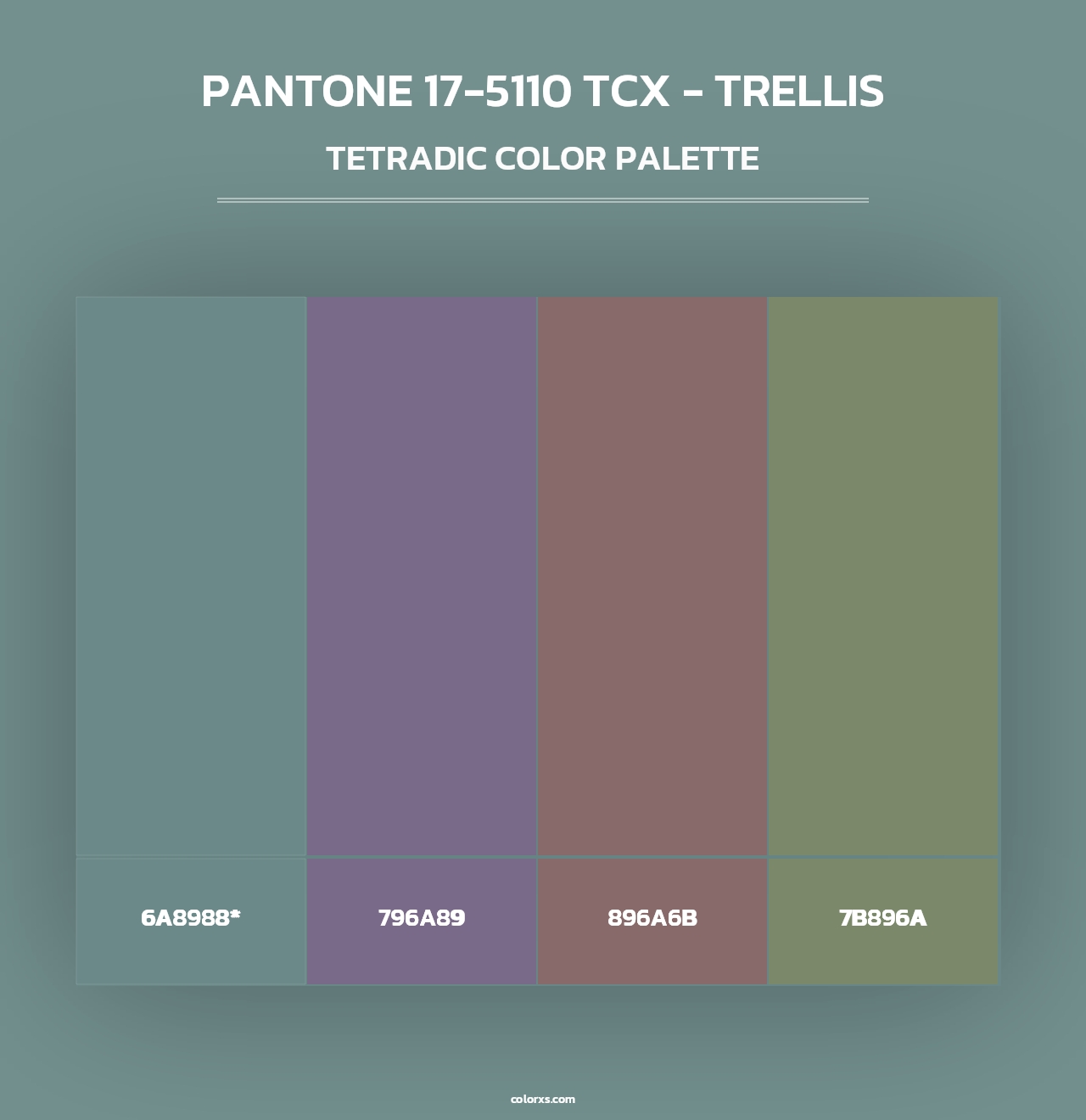 PANTONE 17-5110 TCX - Trellis color palettes - colorxs.com