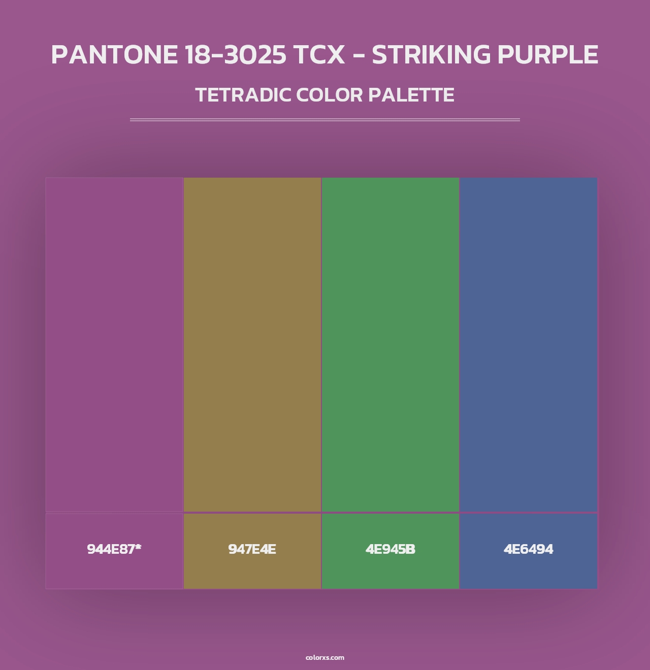 PANTONE 18-3025 TCX - Striking Purple color palettes - colorxs.com