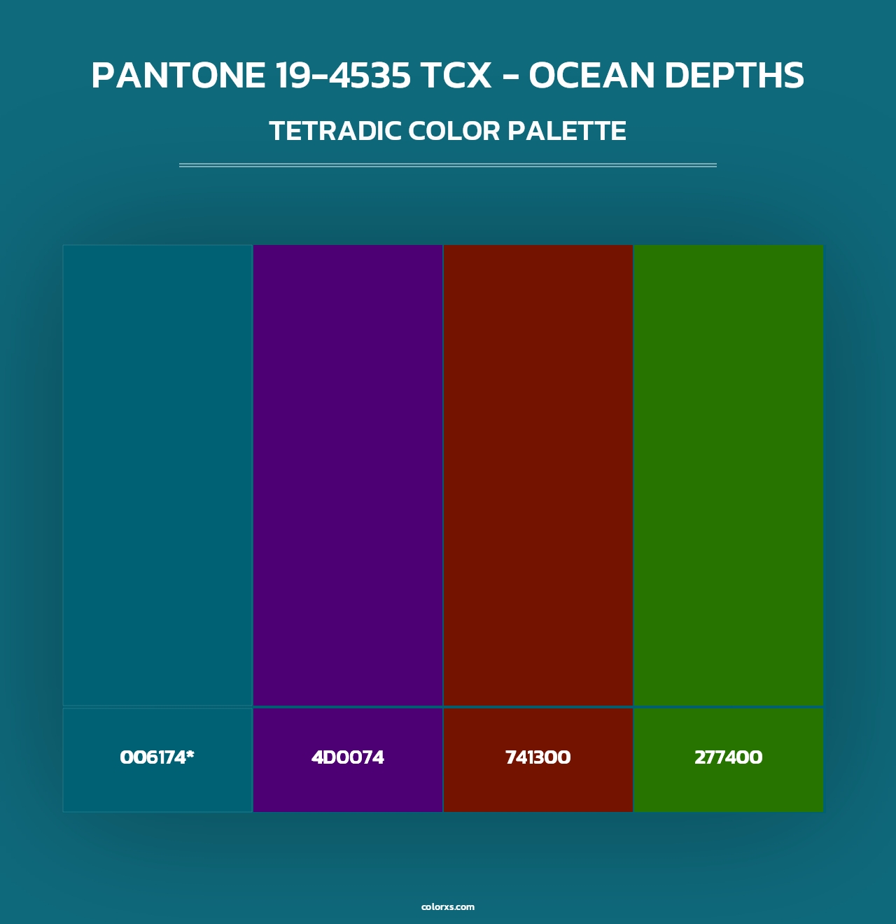 PANTONE 19-4535 TCX - Ocean Depths color palettes - colorxs.com