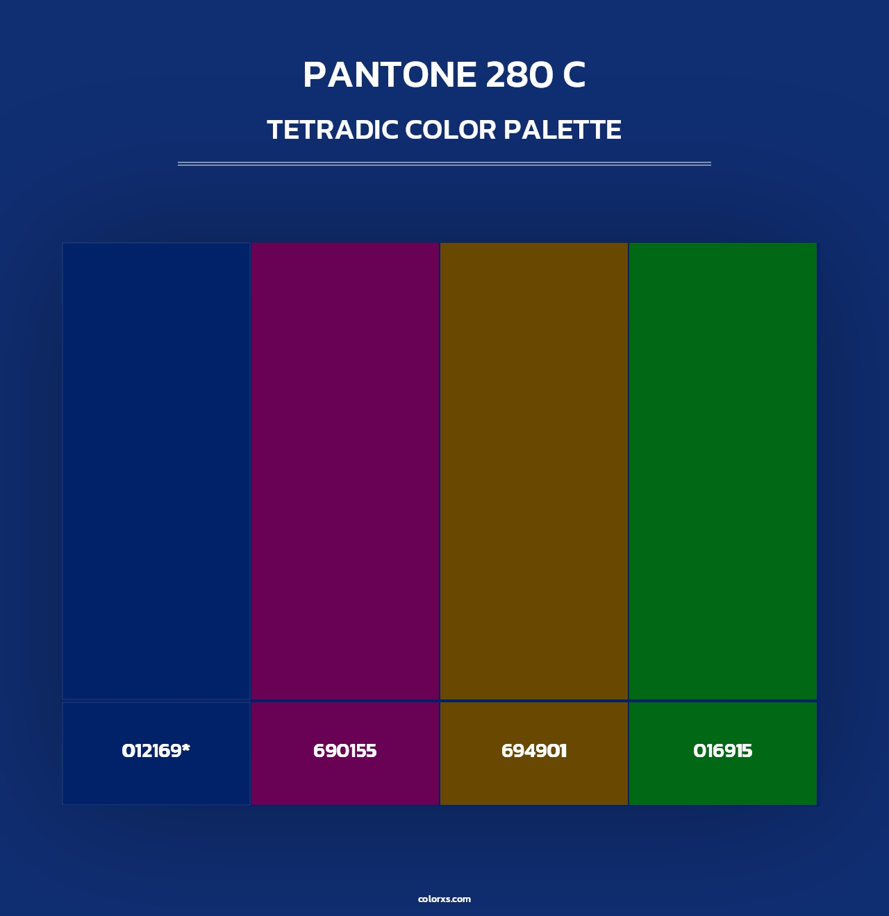 PANTONE 280 C color palettes - colorxs.com