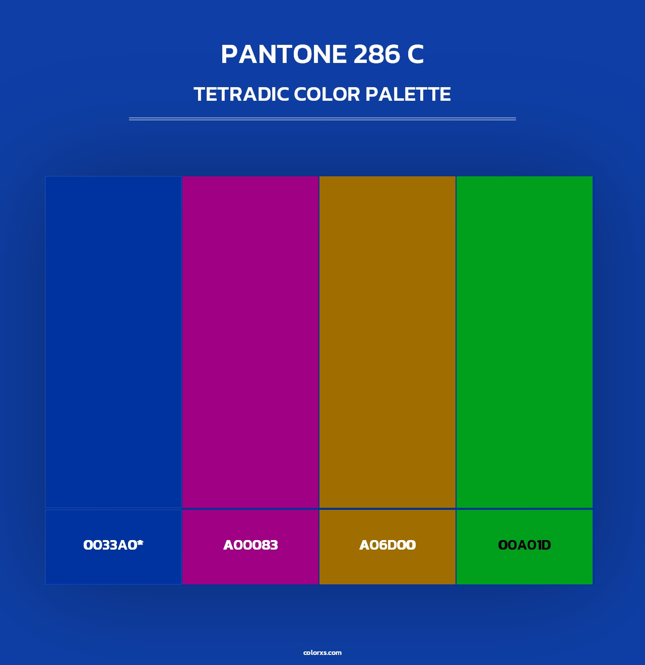 PANTONE 286 C color palettes - colorxs.com