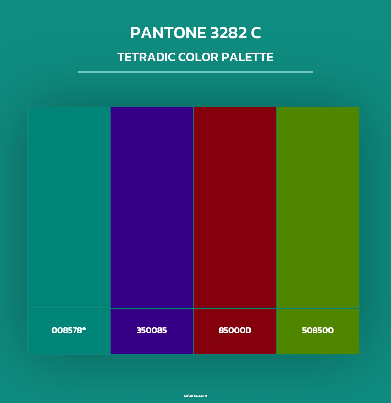 PANTONE 3282 C color palettes - colorxs.com