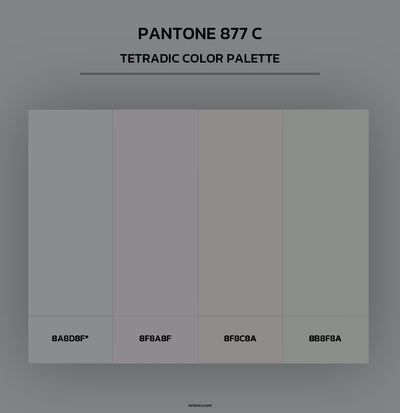 PANTONE 877 C color palettes - colorxs.com