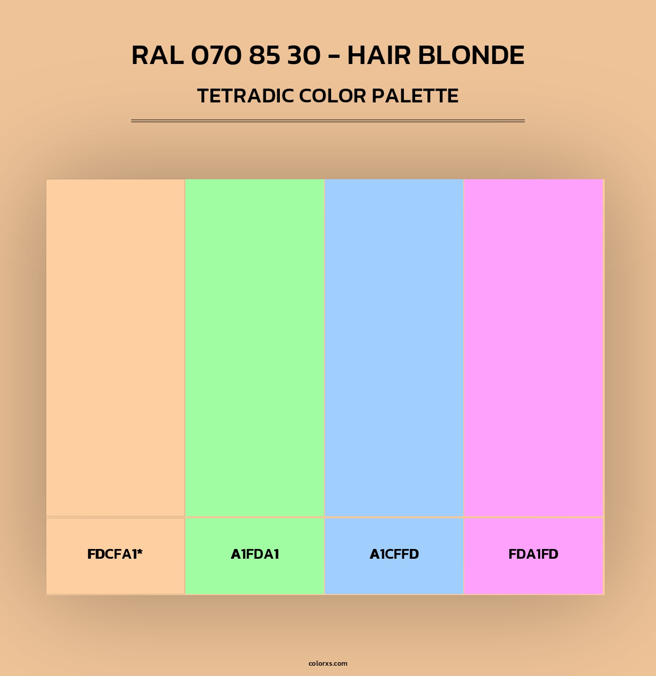 RAL 070 85 30 - Hair Blonde color palettes - colorxs.com