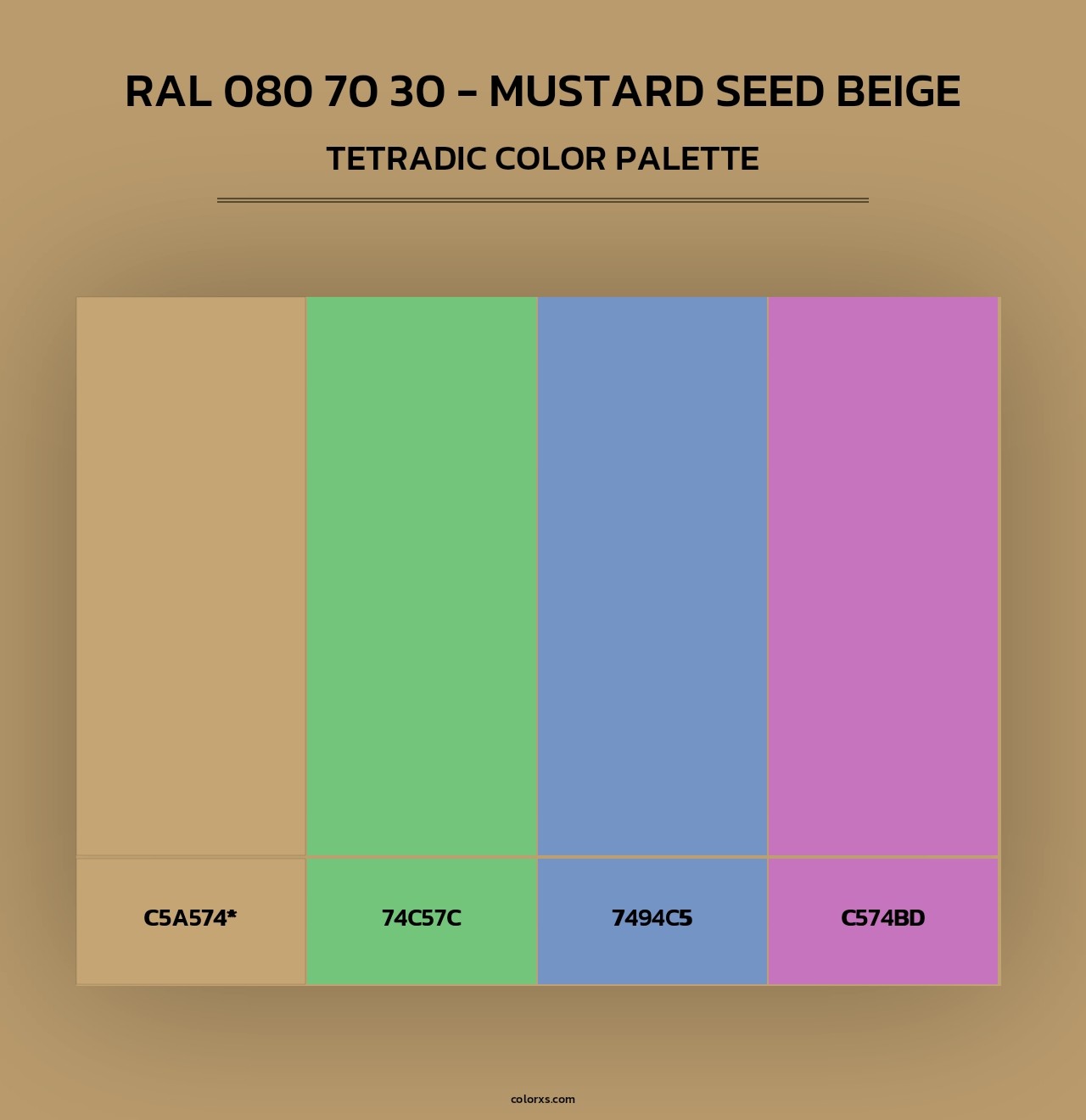 RAL 080 70 30 - Mustard Seed Beige color palettes - colorxs.com