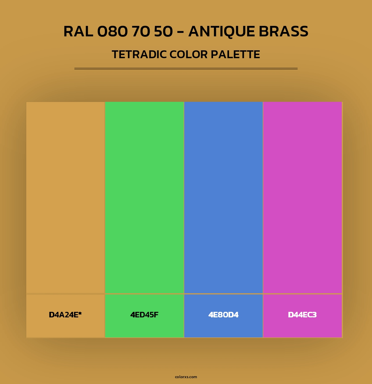 RAL 080 70 50 - Antique Brass color palettes - colorxs.com