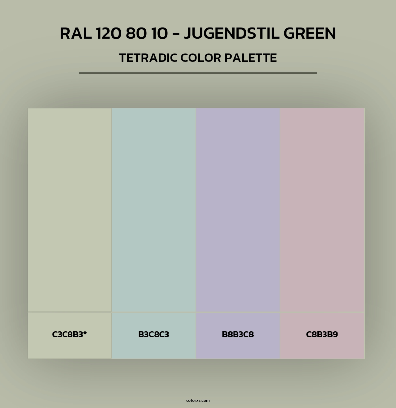 RAL 120 80 10 - Jugendstil Green color palettes - colorxs.com