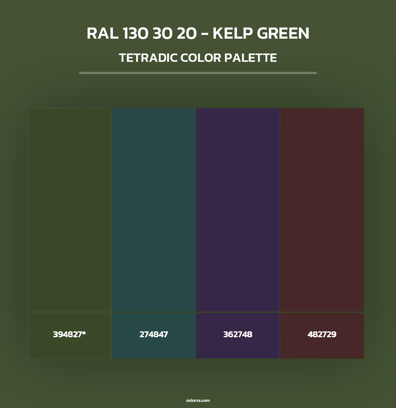 RAL 130 30 20 - Kelp Green color palettes - colorxs.com