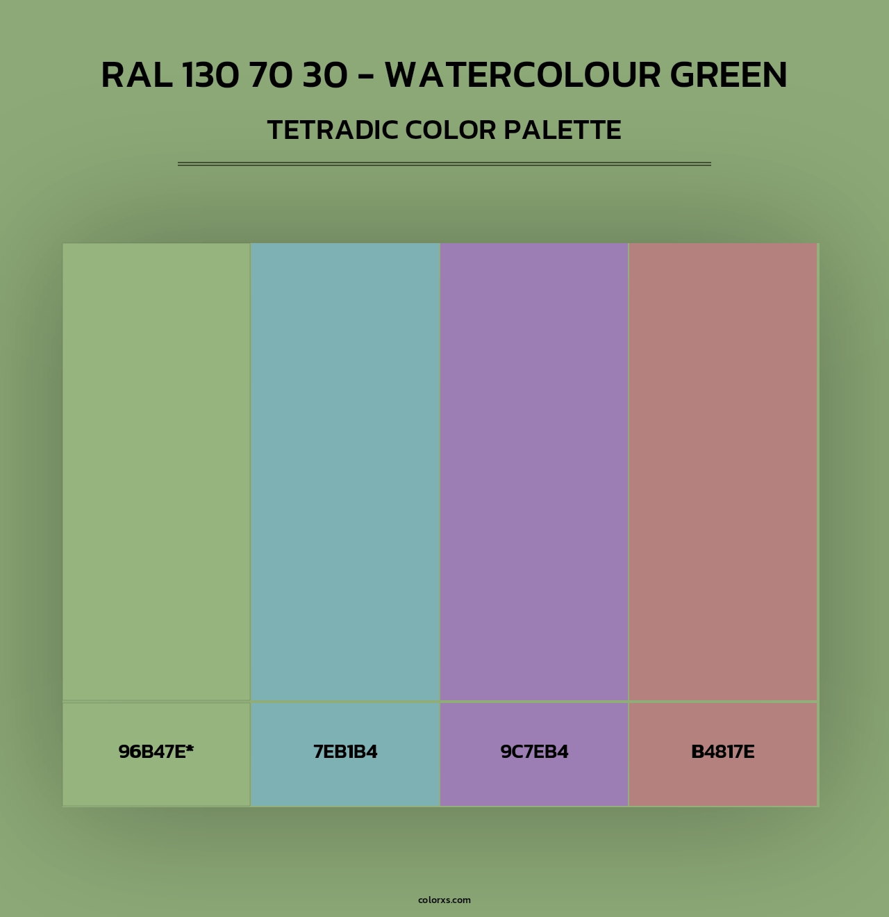 RAL 130 70 30 - Watercolour Green color palettes - colorxs.com