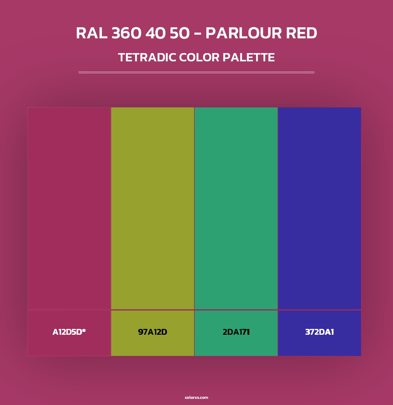 RAL 360 40 50 - Parlour Red color palettes - colorxs.com