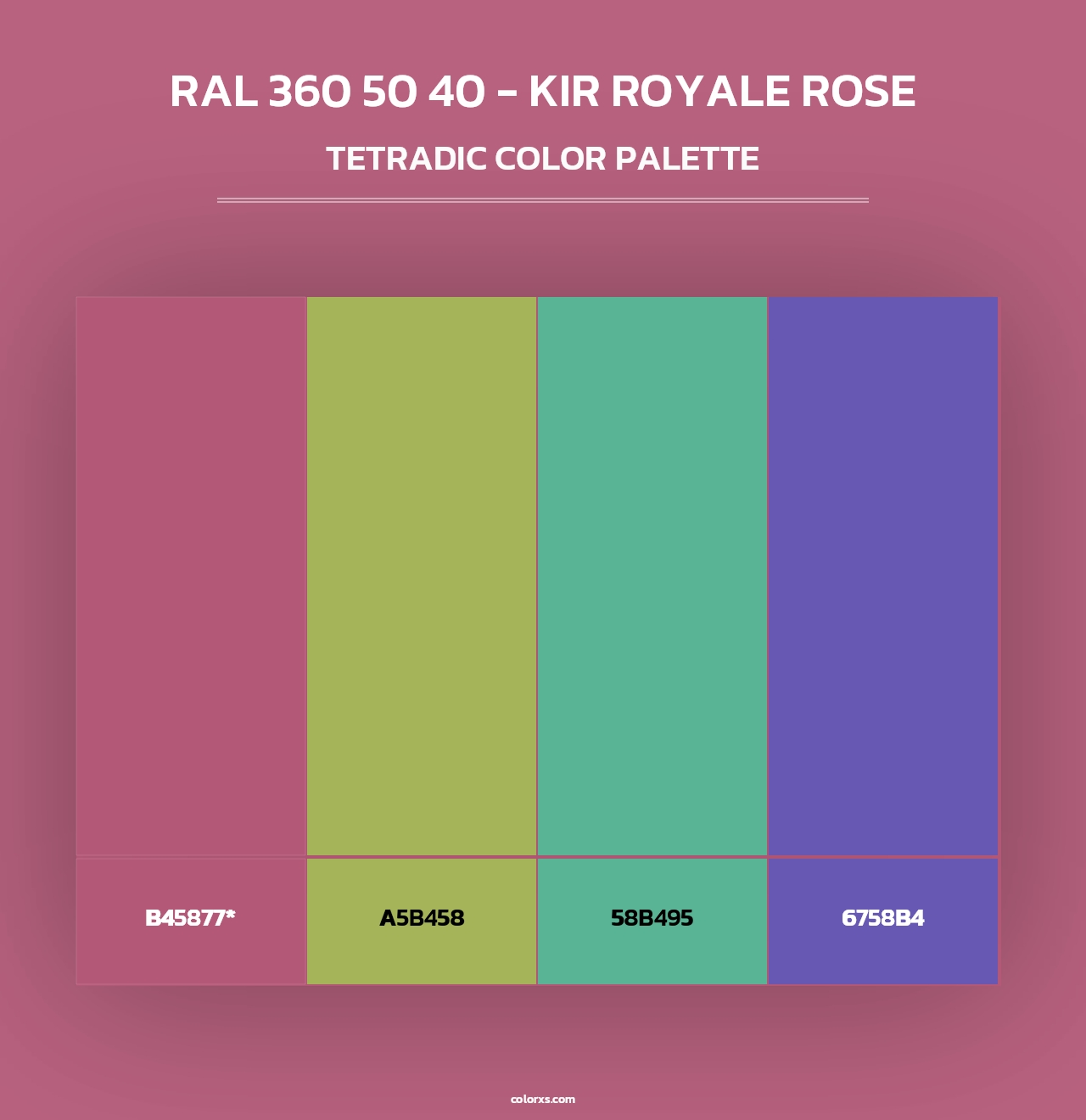 RAL 360 50 40 - Kir Royale Rose color palettes - colorxs.com