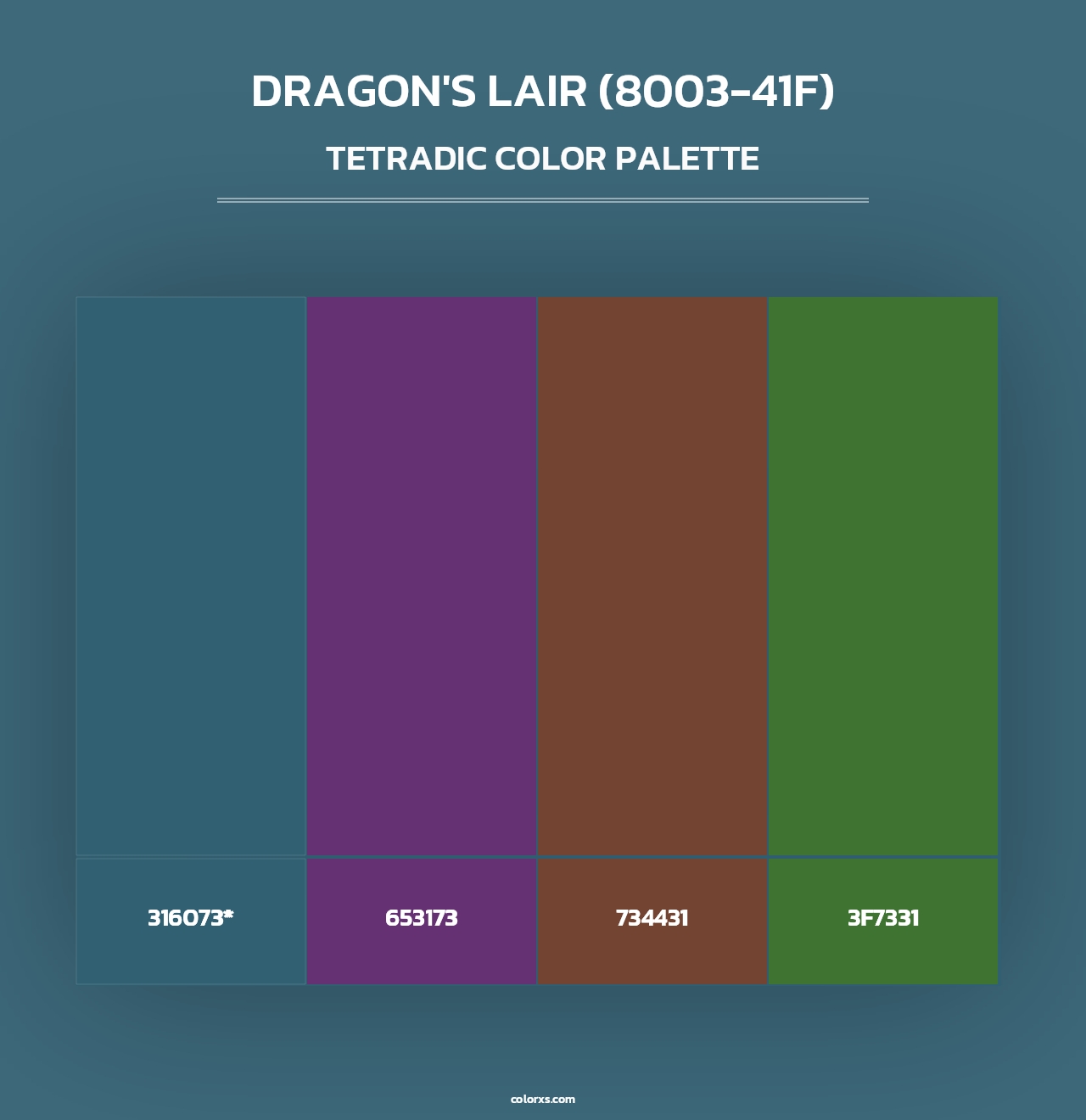 Valspar Dragon's Lair (8003-41F) Paint coordinating colors and palettes ...