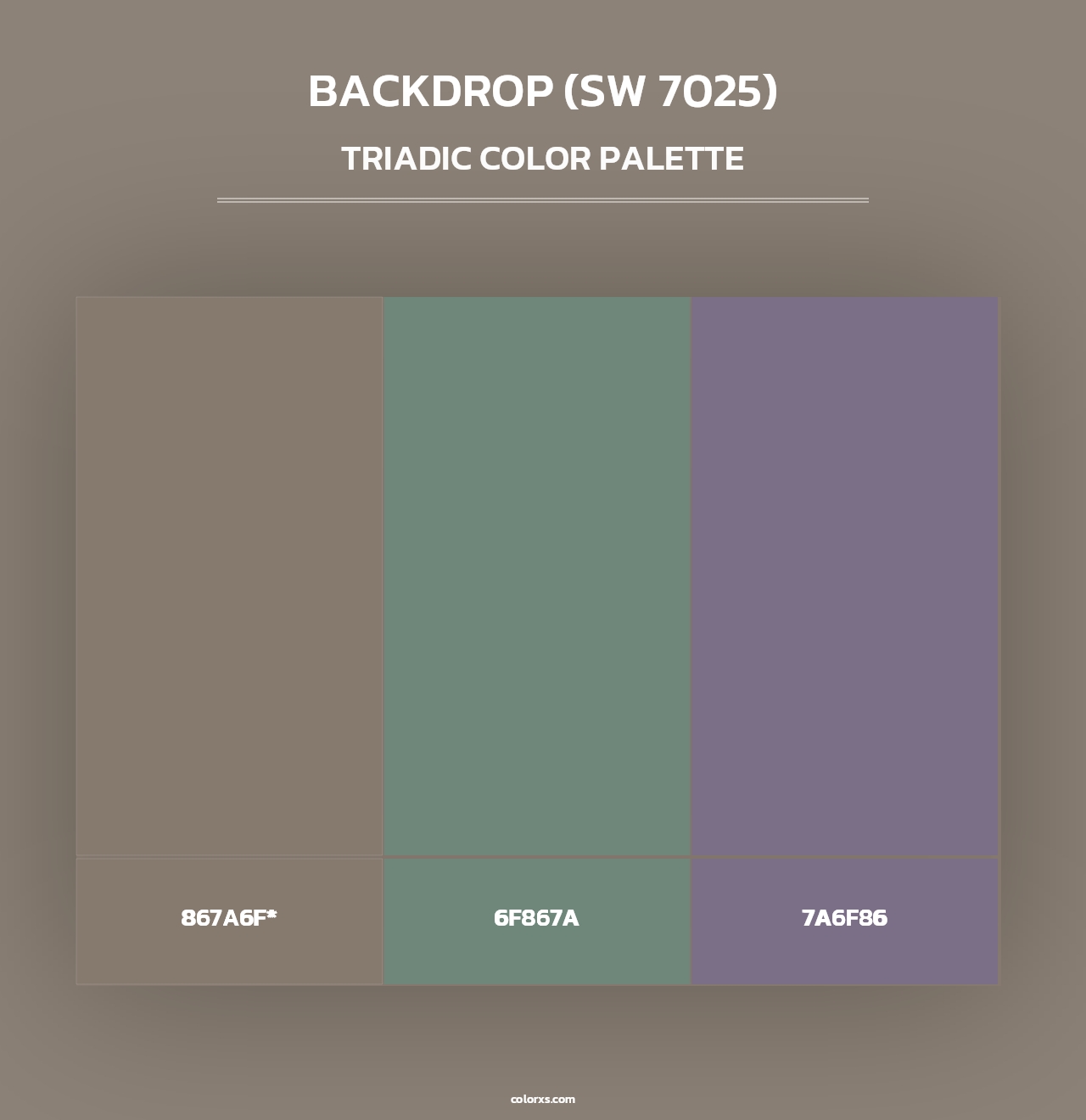 Sherwin Williams Backdrop (SW 7025) Paint coordinating colors and ...