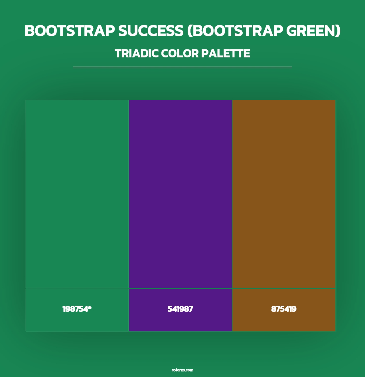 Bootstrap Success (Bootstrap Green) color palettes - colorxs.com