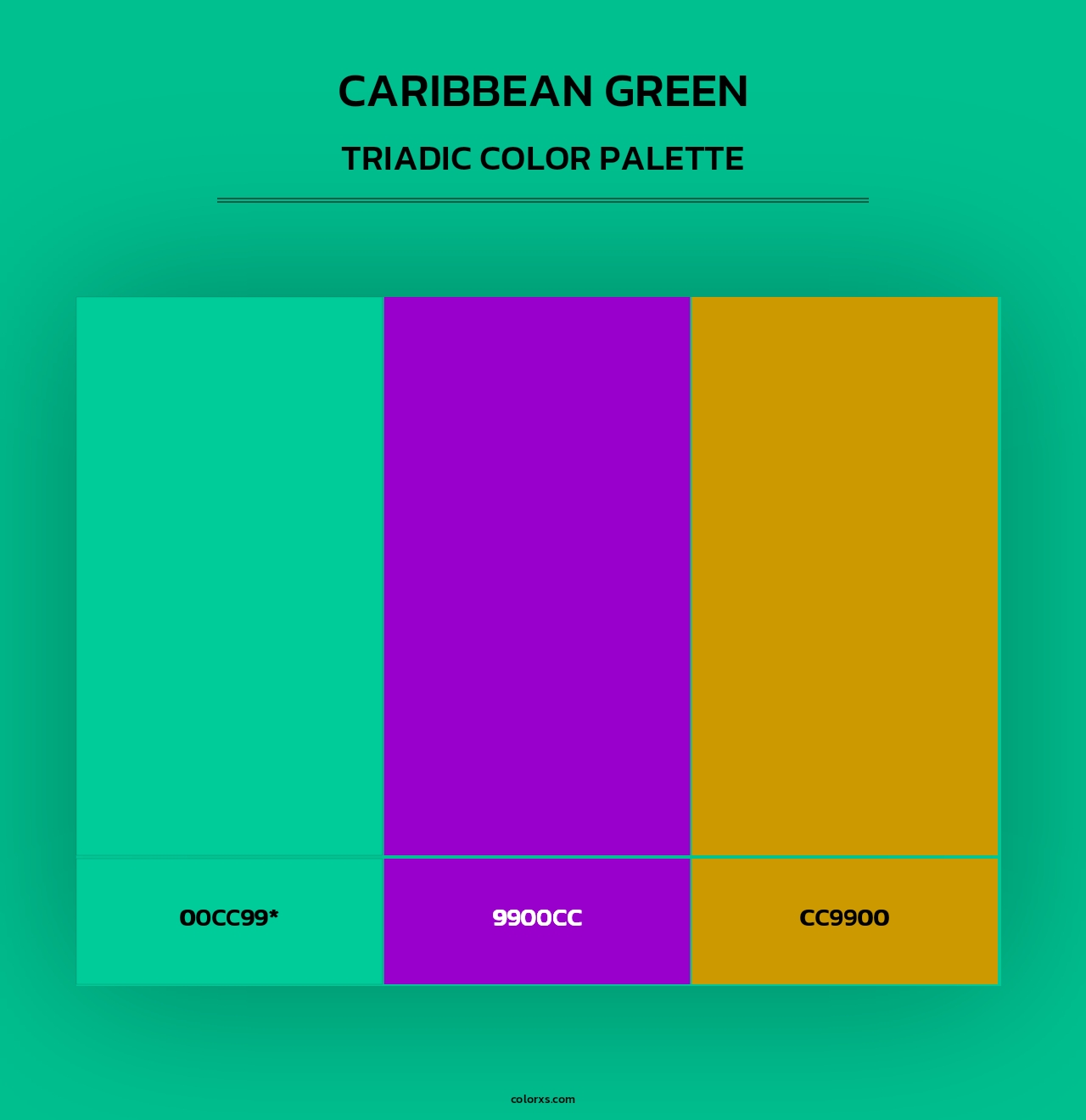 Caribbean green color palettes - colorxs.com