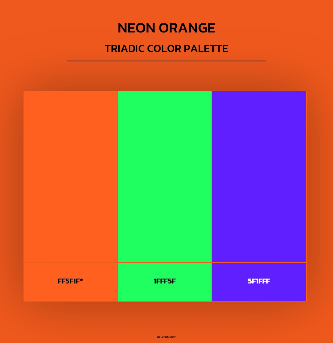 Neon Orange color palettes - colorxs.com