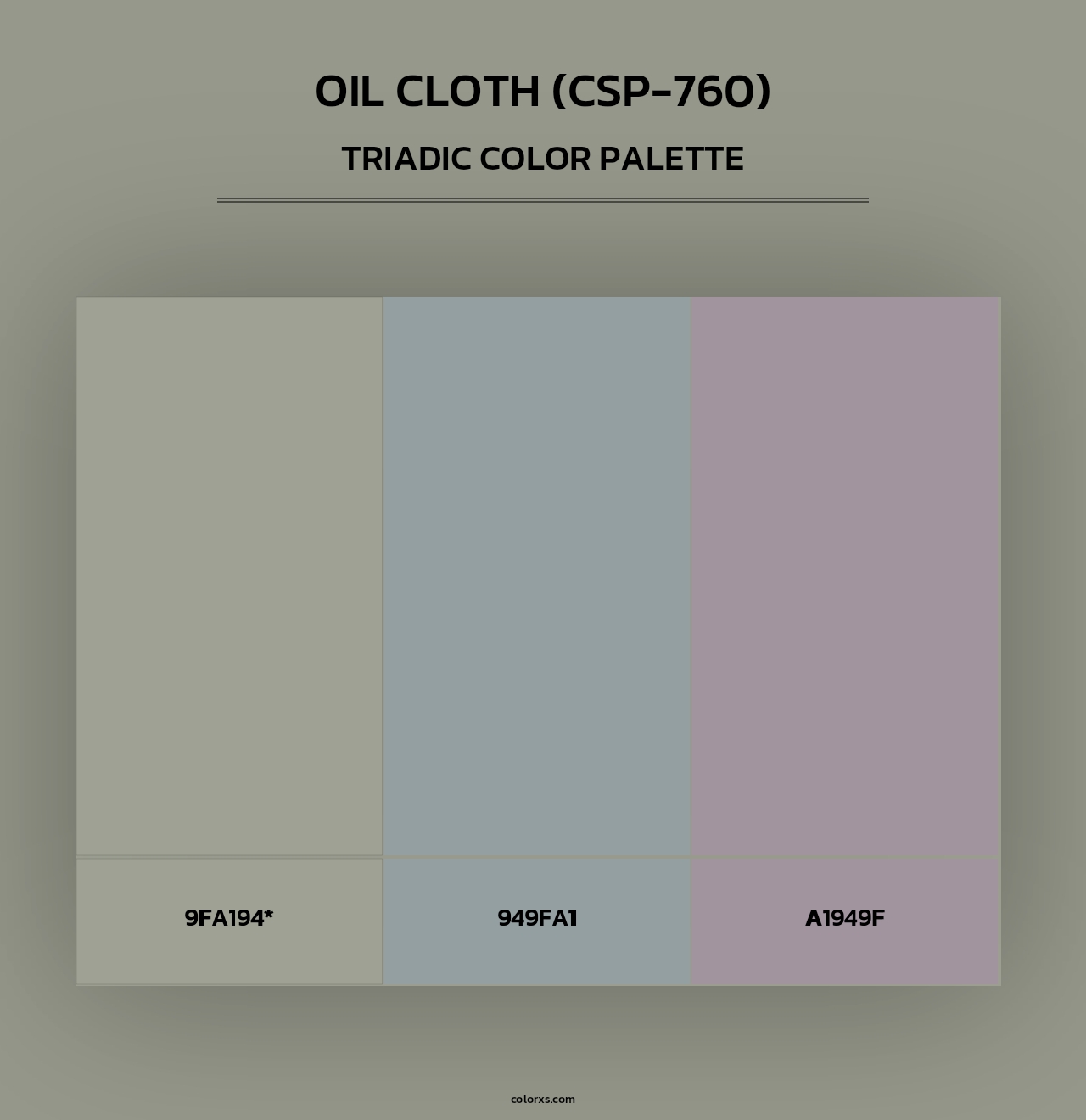 Benjamin Moore Oil Cloth (CSP-760) Paint coordinating colors and ...