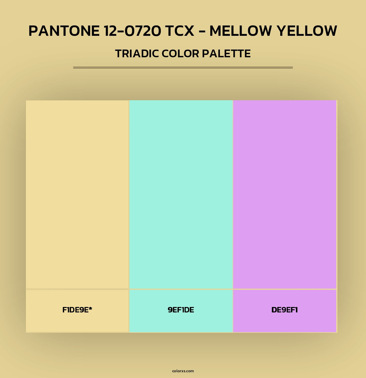 PANTONE 12-0720 TCX - Mellow Yellow color palettes - colorxs.com