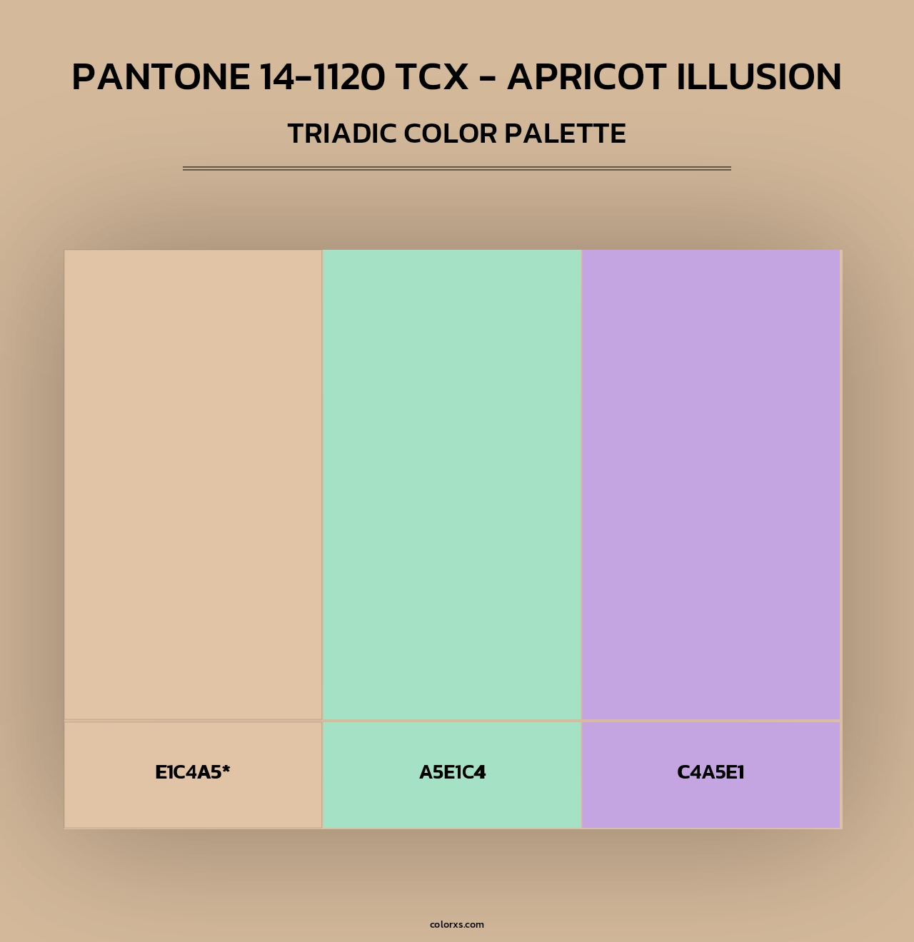 PANTONE 14-1120 TCX - Apricot Illusion color palettes - colorxs.com