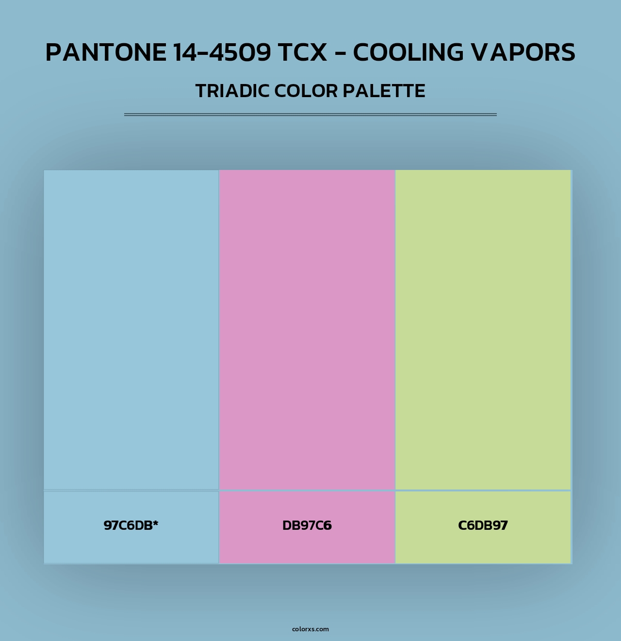PANTONE 14-4509 TCX - Cooling Vapors color palettes - colorxs.com