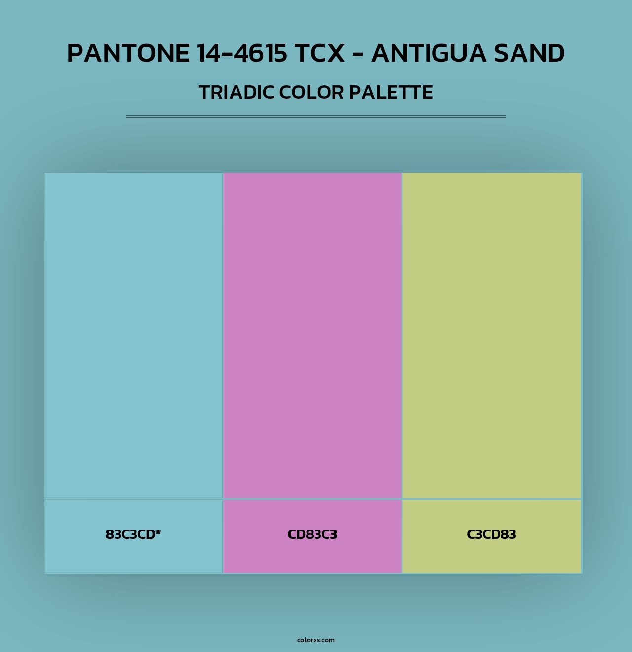 Pantone 14-4615 TCX - Antigua Sand color palettes - colorxs.com