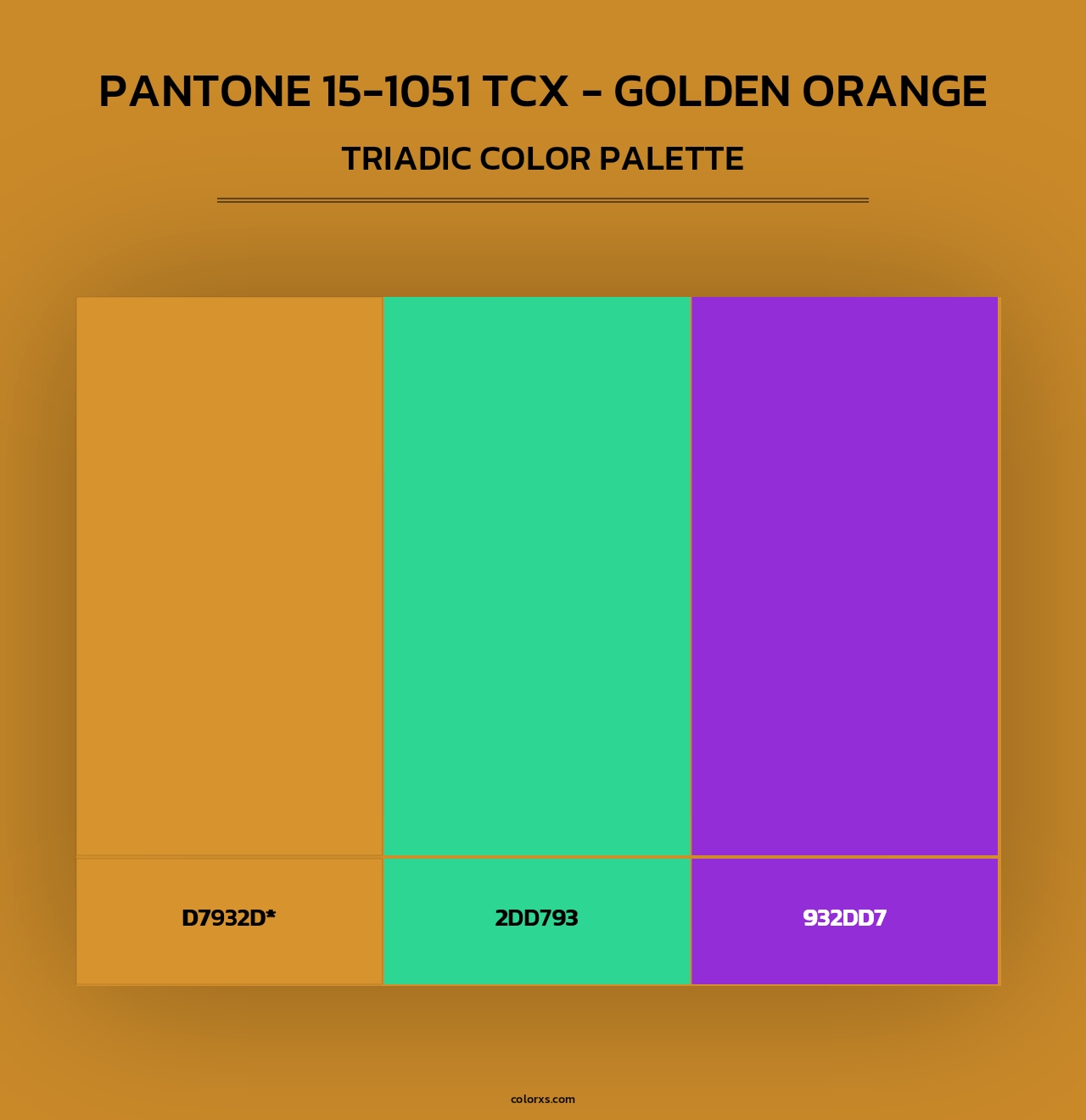 Pantone 15-1051 TCX - Golden Orange color palettes - colorxs.com