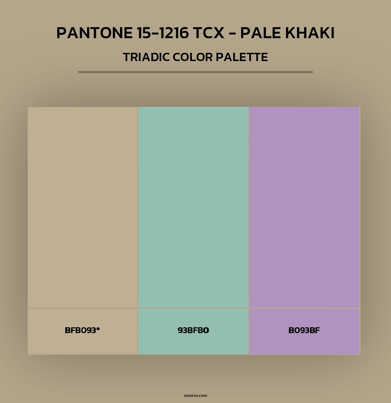 Pantone 15-1216 TCX - Pale Khaki color palettes - colorxs.com