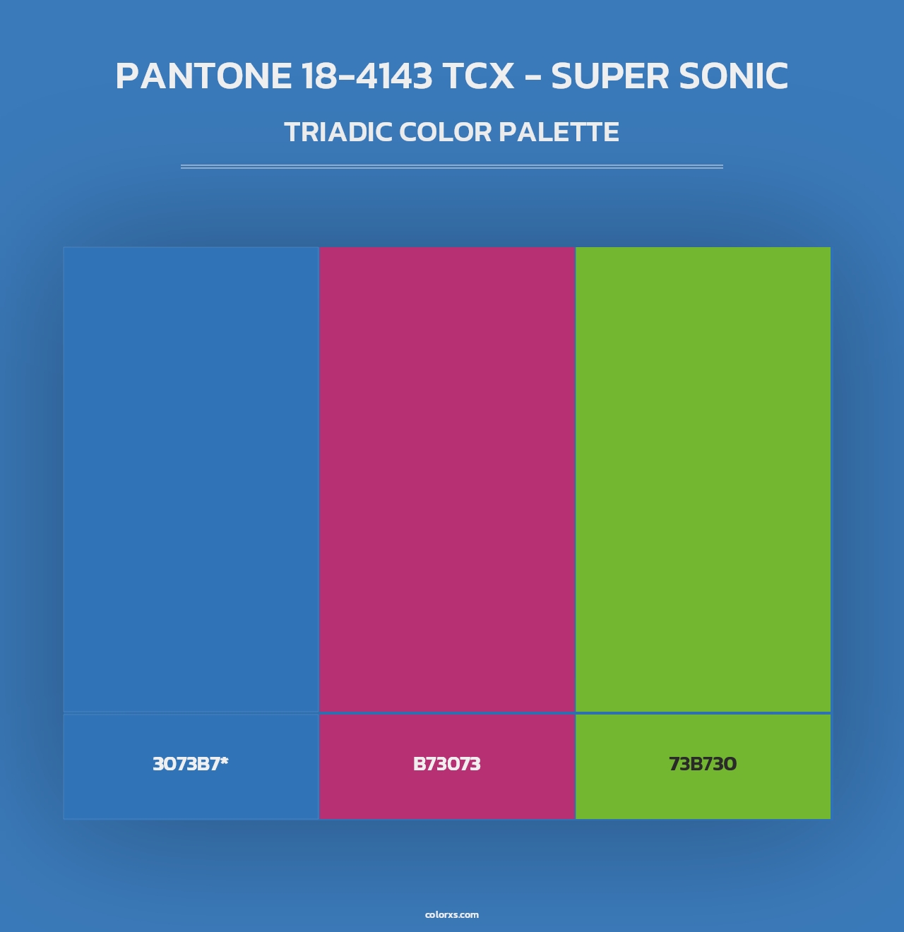 PANTONE 18-4143 TCX - Super Sonic color palettes - colorxs.com