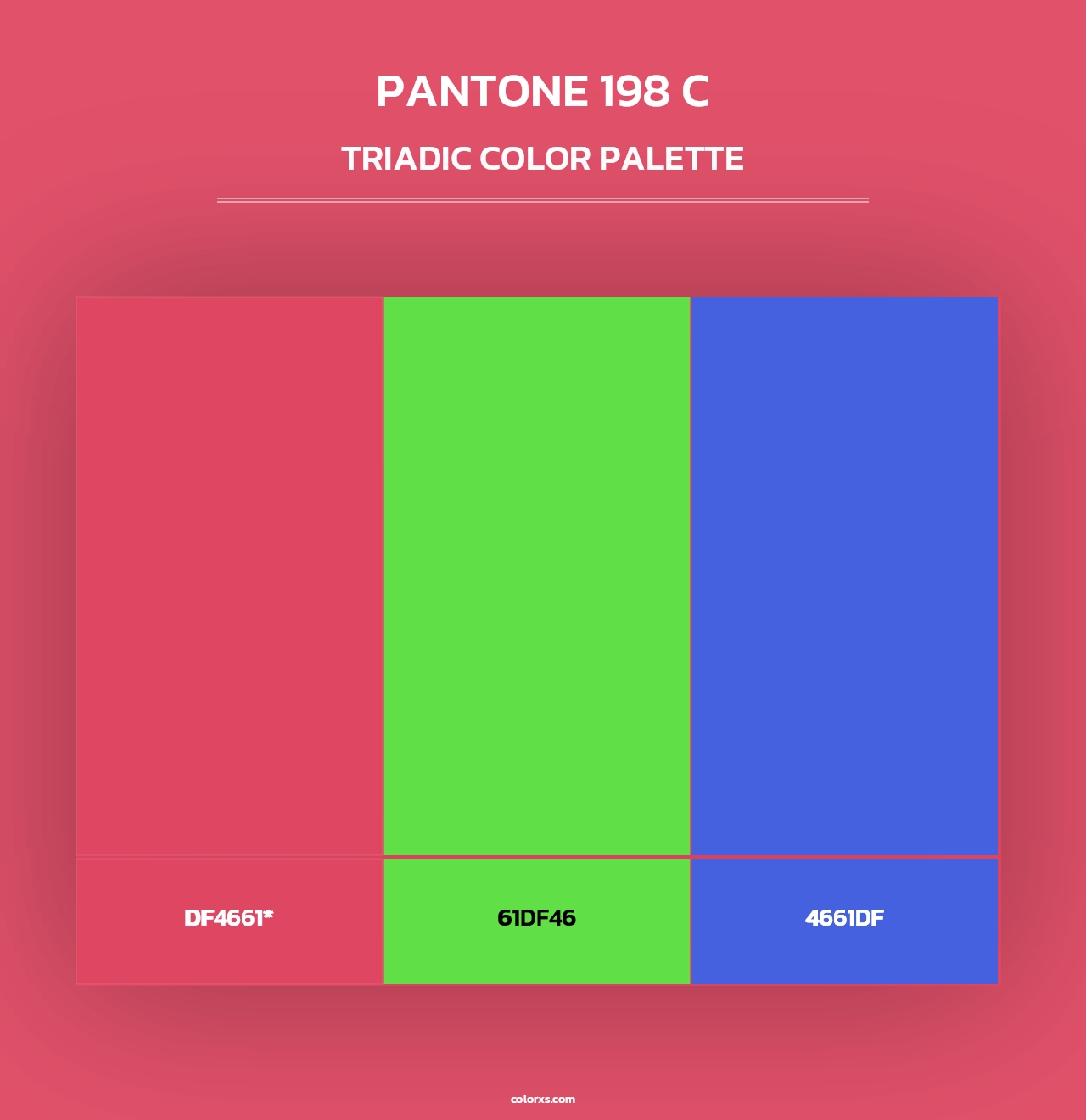 PANTONE 198 C color palettes - colorxs.com