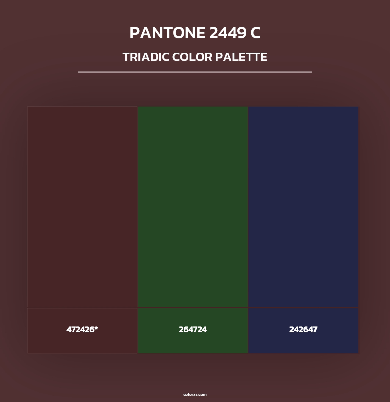 PANTONE 2449 C color palettes - colorxs.com