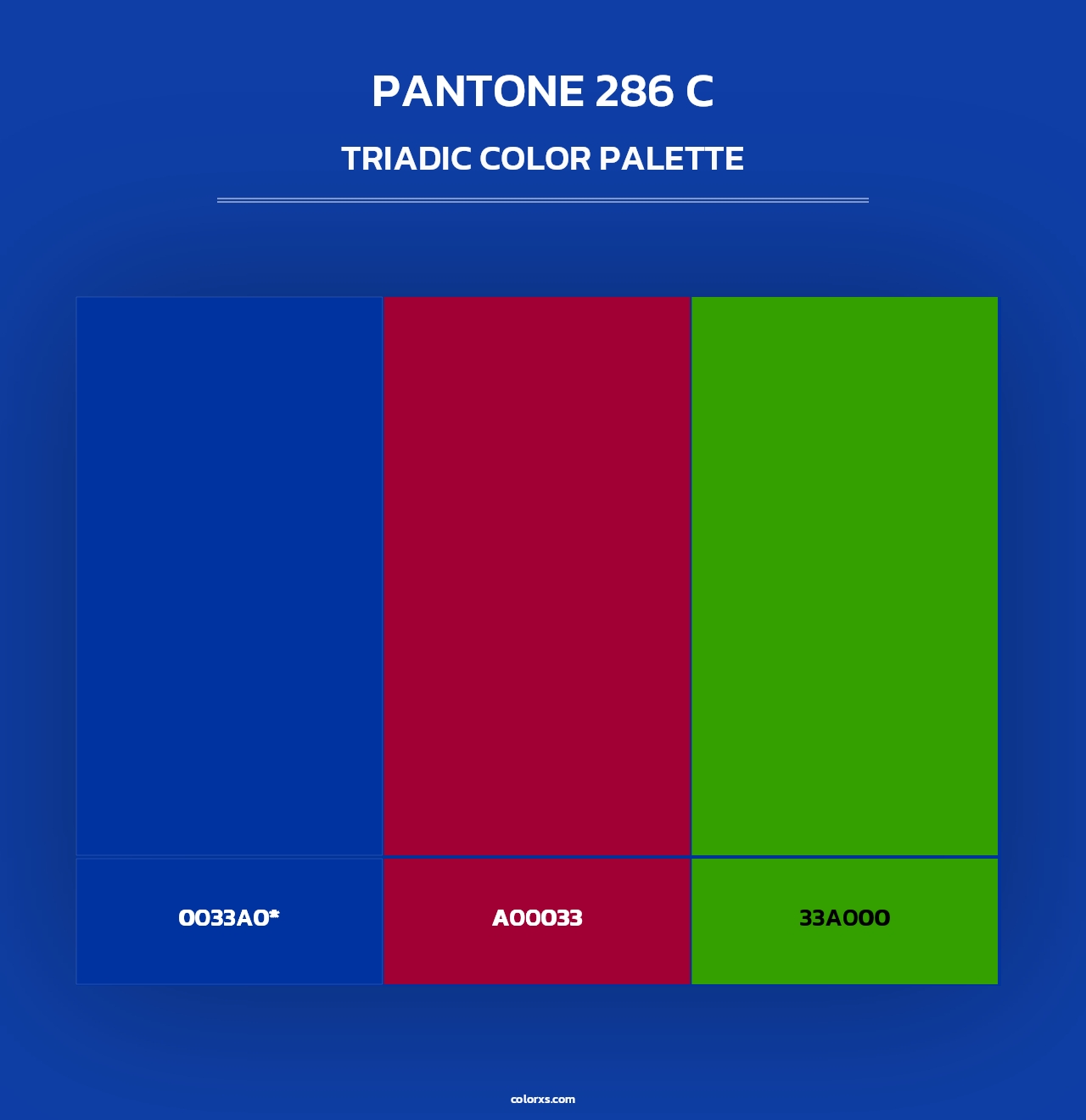 PANTONE 286 C color palettes - colorxs.com