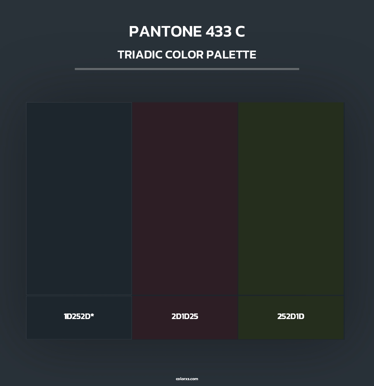 PANTONE 433 C color palettes - colorxs.com