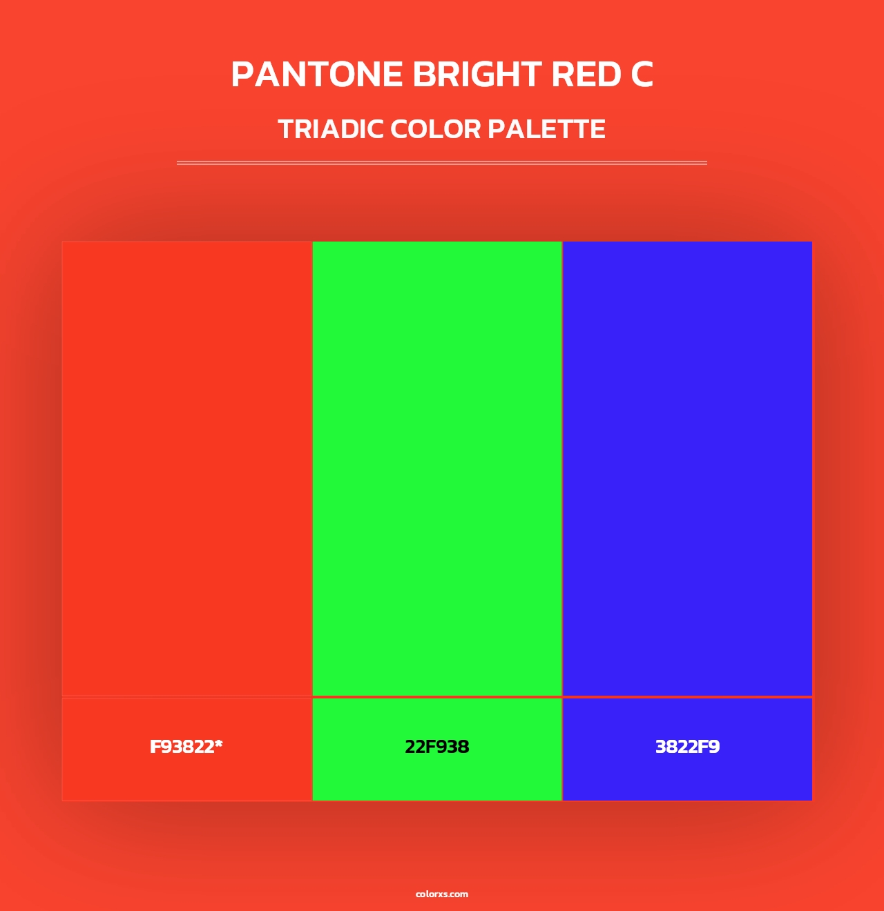 PANTONE Bright Red C color palettes - colorxs.com