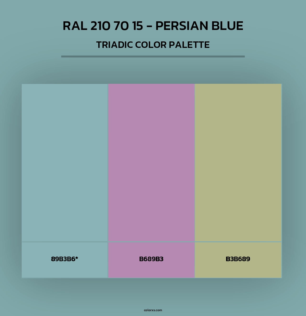 RAL 210 70 15 - Persian Blue color palettes - colorxs.com