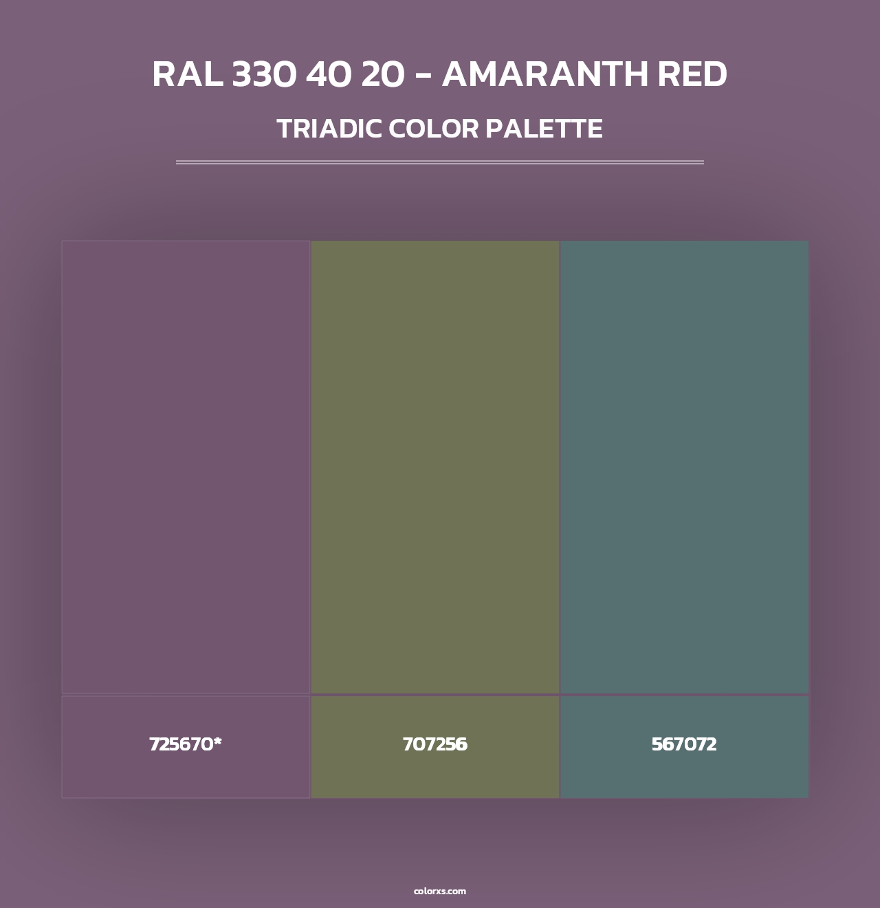 RAL 330 40 20 - Amaranth Red color palettes - colorxs.com