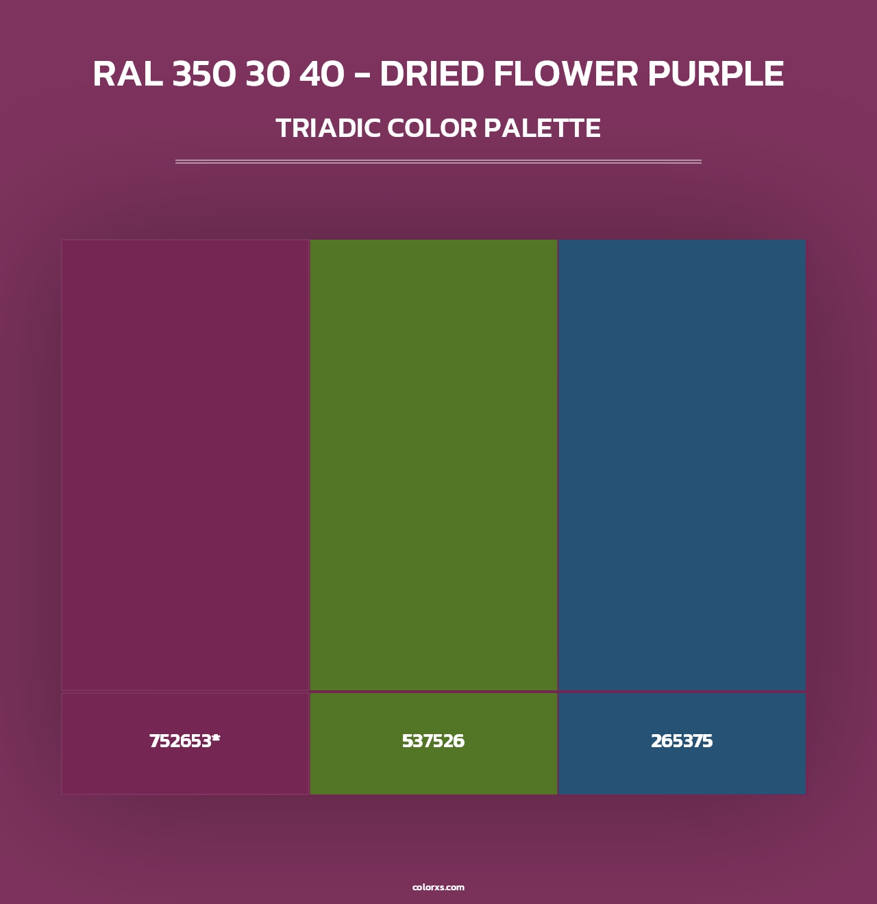 RAL 350 30 40 - Dried Flower Purple color palettes - colorxs.com