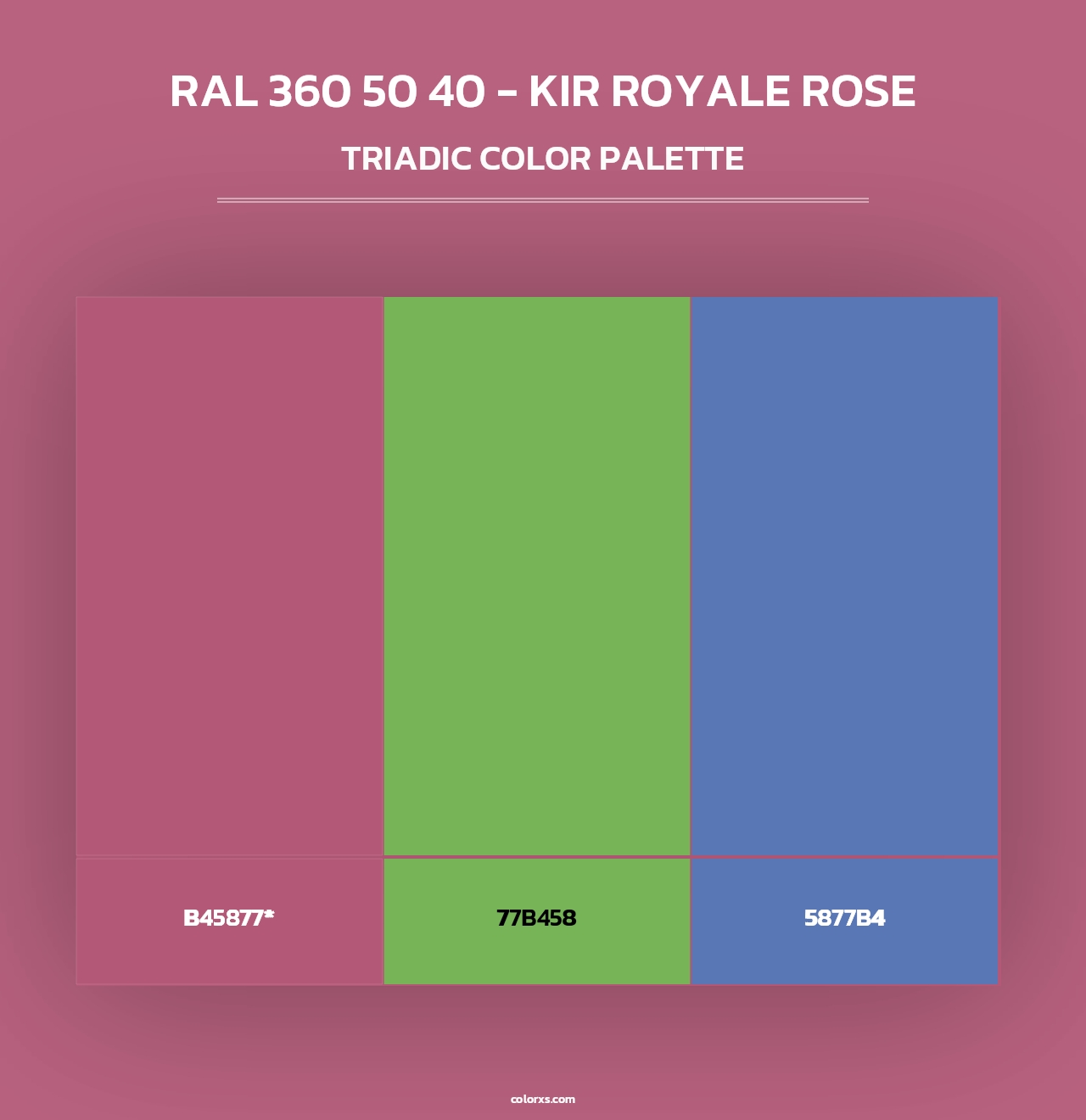 RAL 360 50 40 - Kir Royale Rose color palettes - colorxs.com