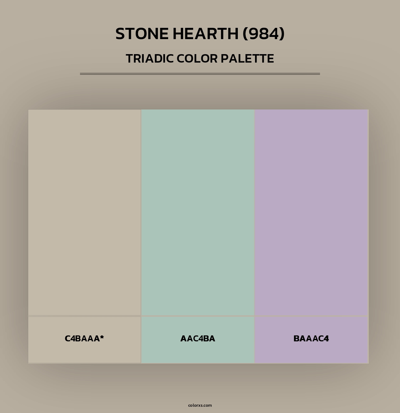 Benjamin Moore Stone Hearth (984) Paint coordinating colors and ...