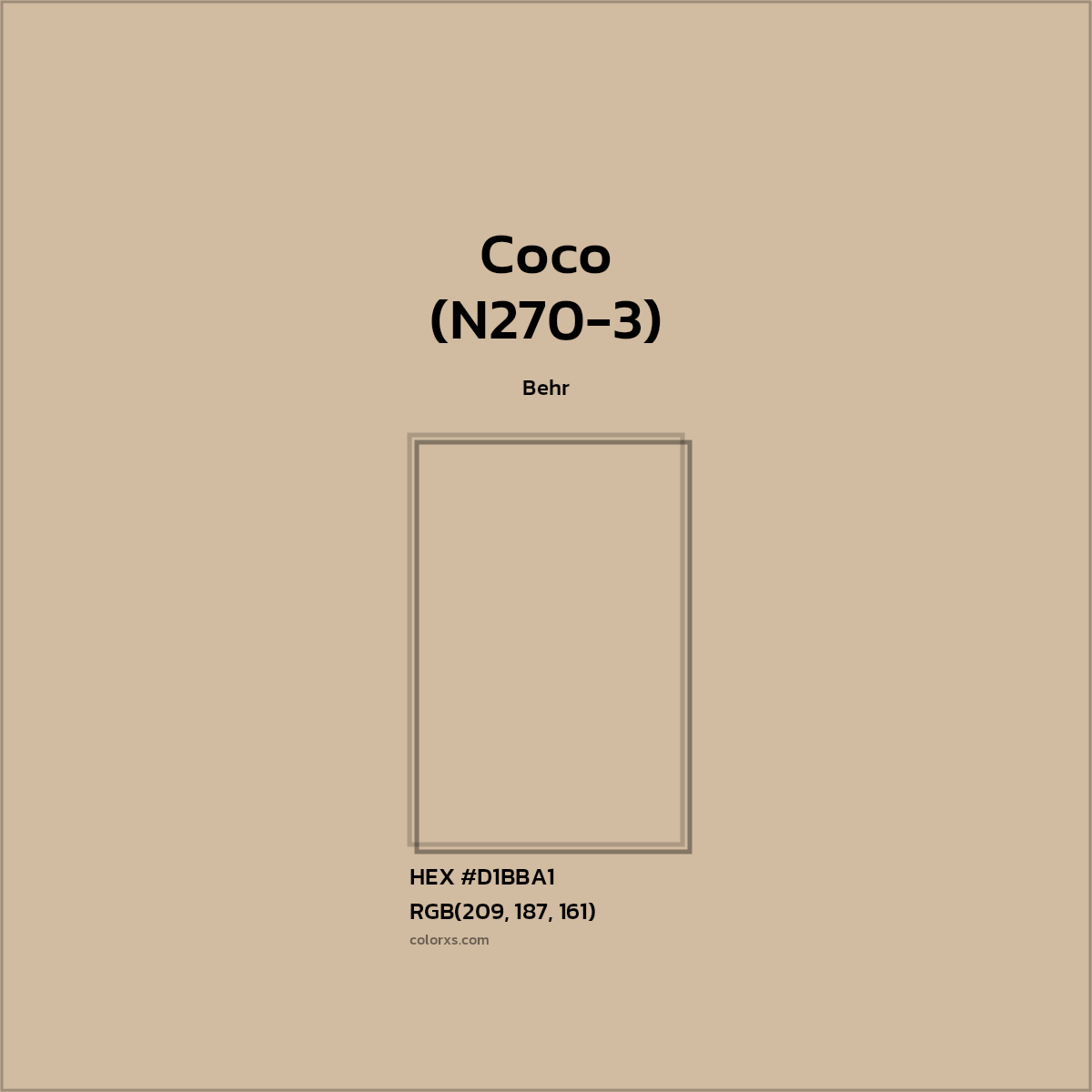 Behr Coco (N270-3) Paint color codes, similar paints and colors ...