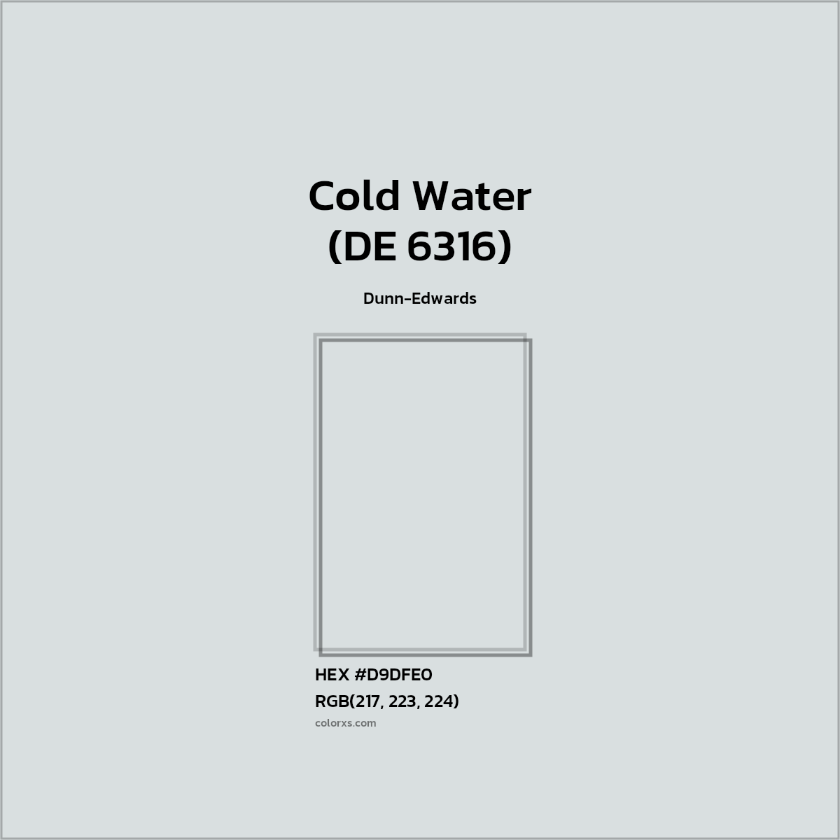 Cold Water (DE 6316) Complementary or Opposite Color Name and Code (# ...