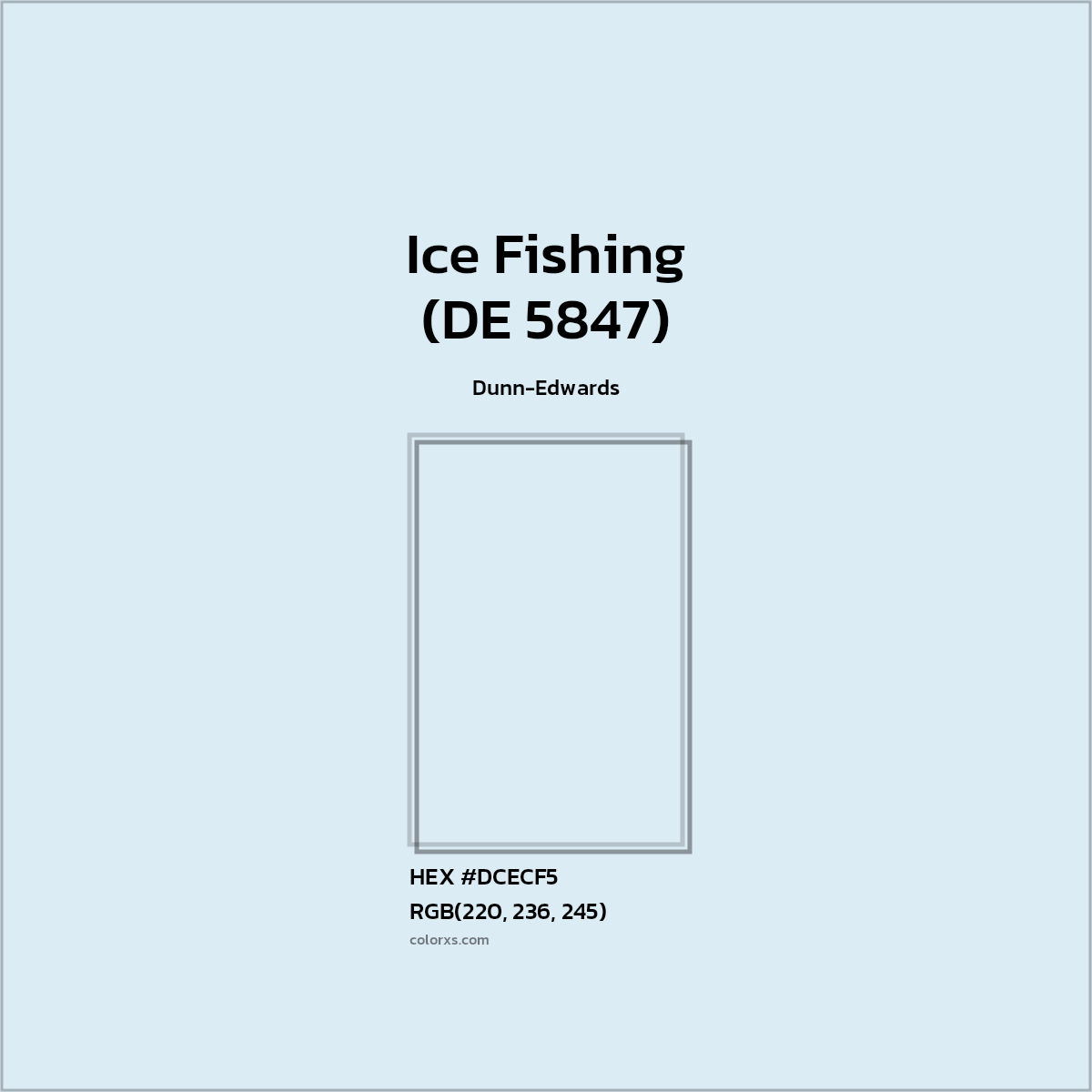Ice Fishing (DE 5847) Complementary or Opposite Color Name and Code (# ...