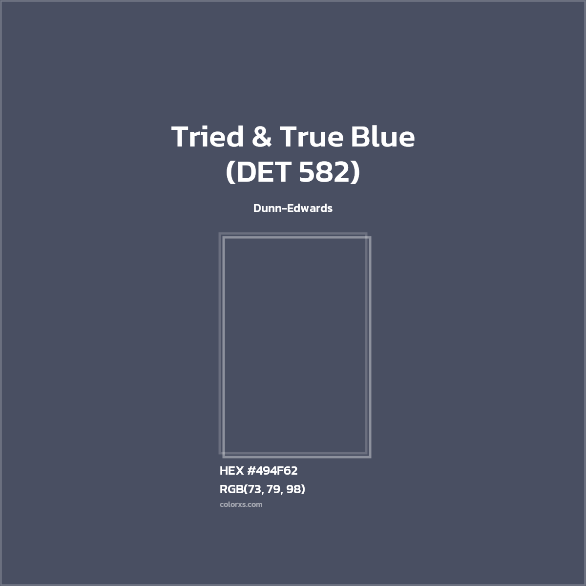 Dunn-Edwards Tried & True Blue (DET 582) Paint color codes, similar ...