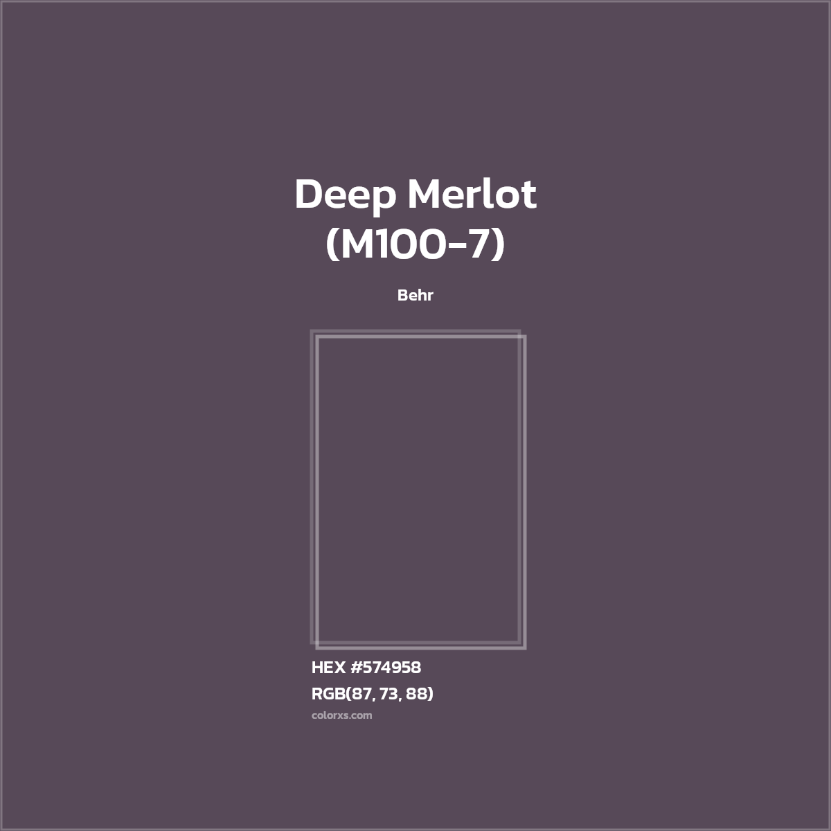 Behr Deep Merlot (M100-7) Paint color codes, similar paints and colors ...