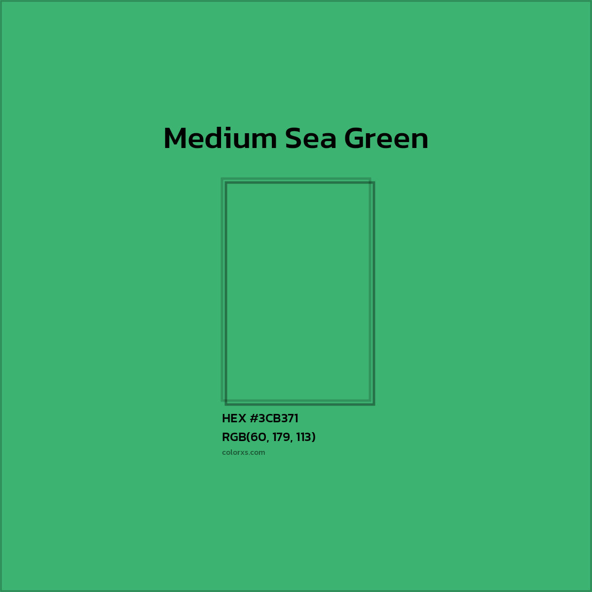 HEX 3CB371 Color Name Color Code And Palettes Colorxs