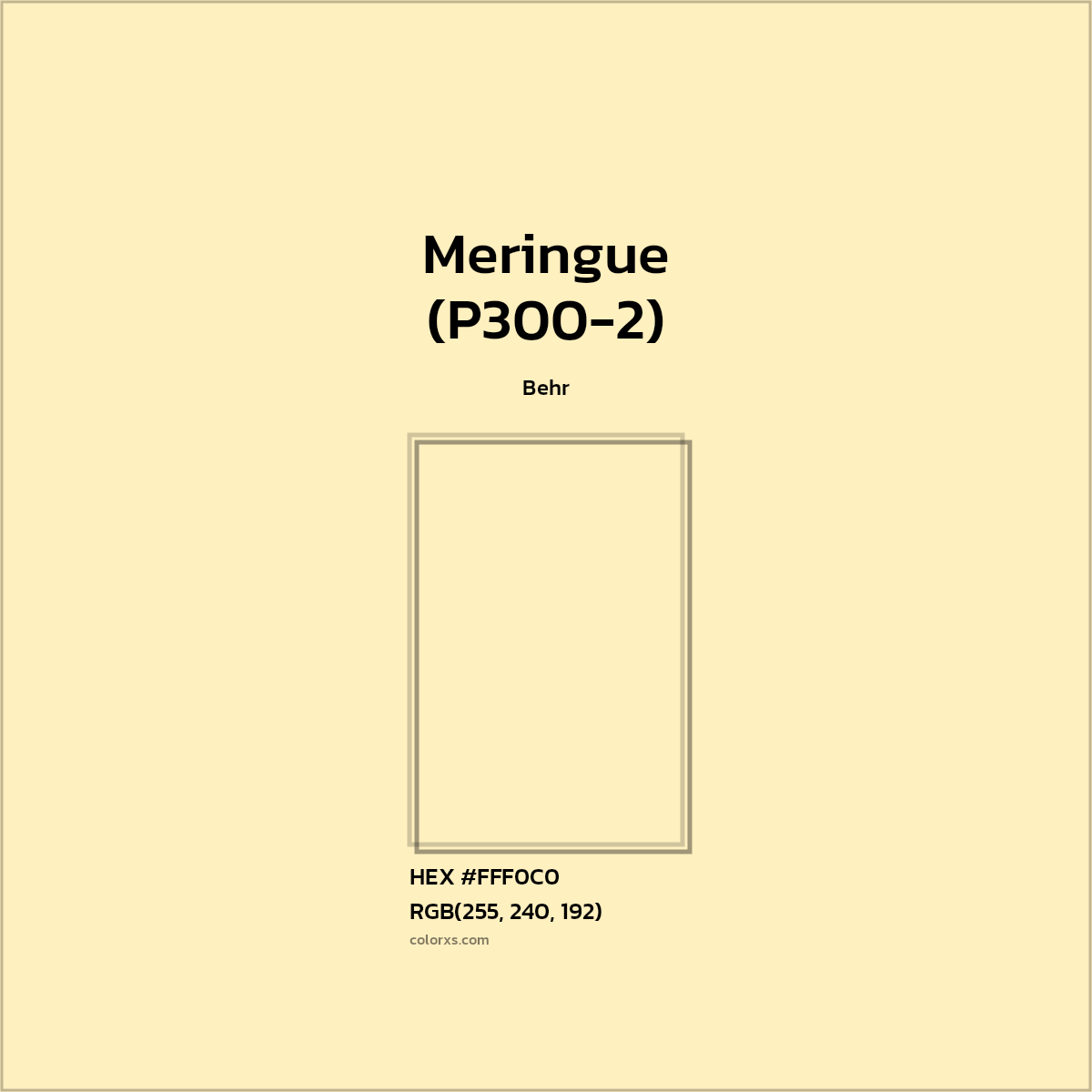 Behr Meringue (P300-2) Paint color codes, similar paints and colors ...