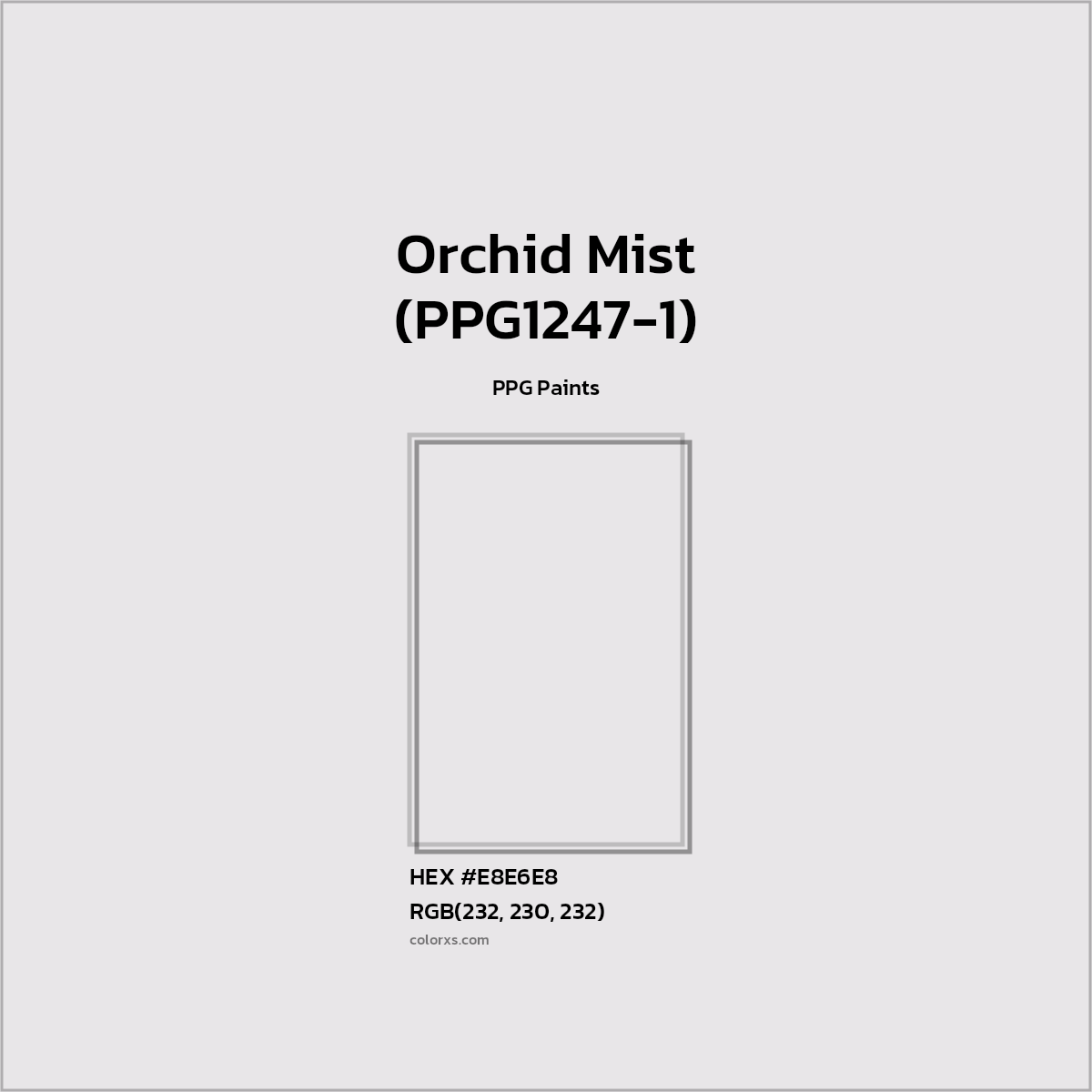 PPG Paints Orchid Mist (PPG1247-1) Paint color codes, similar paints ...