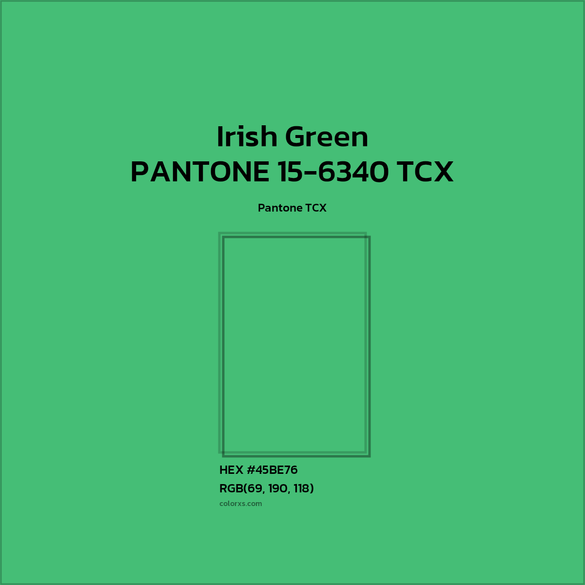 PANTONE 15 6340 TCX Irish Green Complementary Or Opposite Color Name