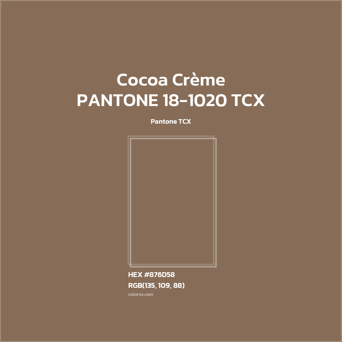 About PANTONE 18-1020 TCX - Cocoa Crème Color - Color codes | matching ...