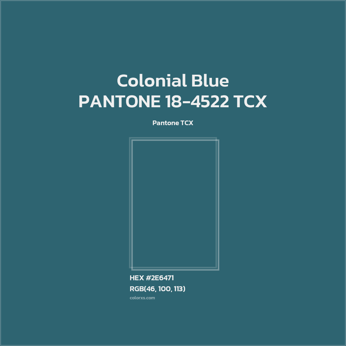 About PANTONE 18-4522 TCX - Colonial Blue Color - Color codes ...